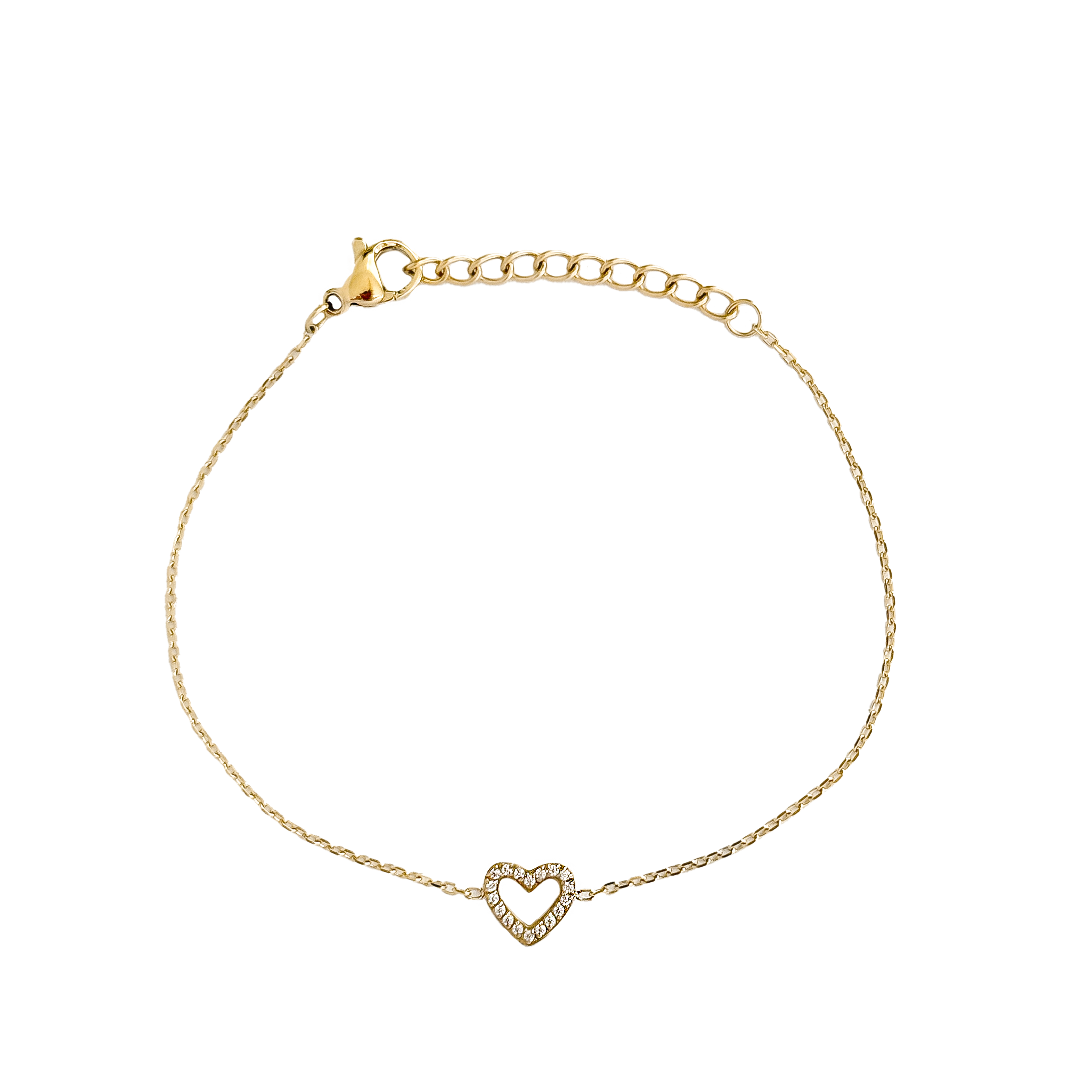 SMALL HEART BRACELET GOLD – Abel Collection