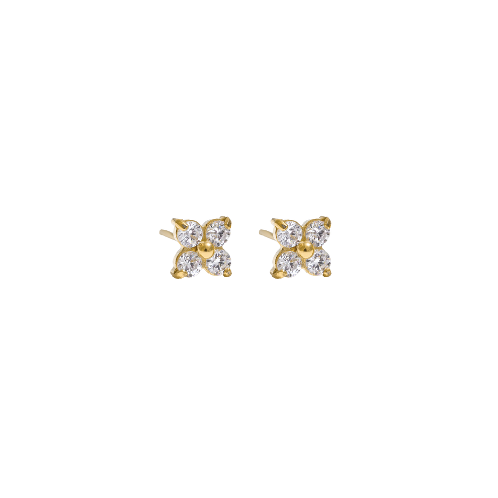 SOPHIA SMALL SHINY STUD EARRINGS GOLD – Abel Collection